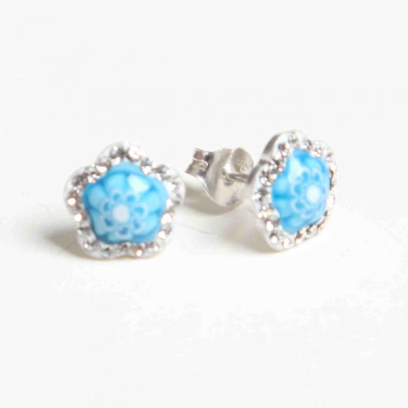 Pendientes de Plata Pequeños *Elige tu color favorito*