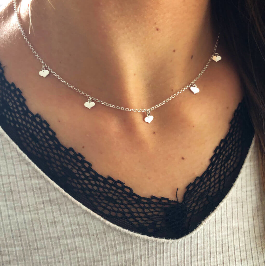 Collar Corazones - Platajewels